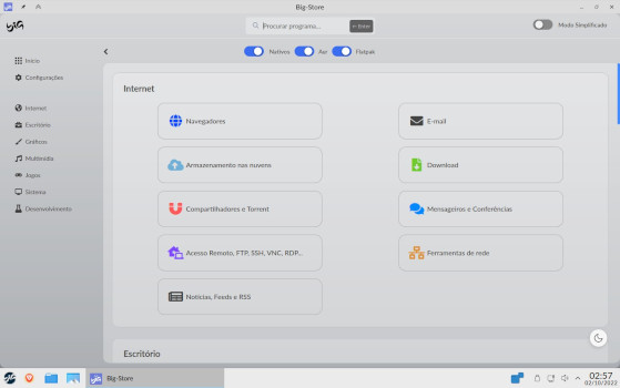Classic mostrando a big-store - Site Oficial Biglinux